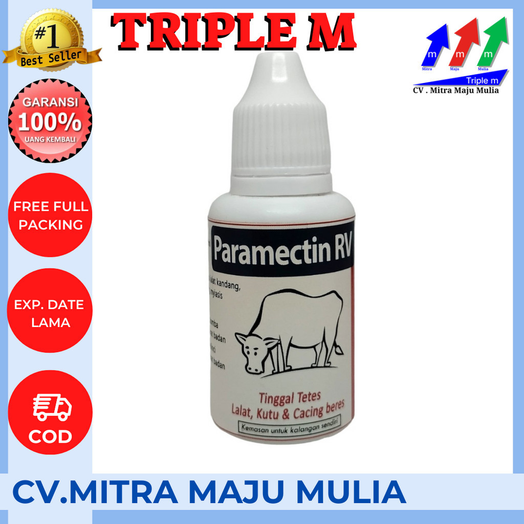 Jual PARAMECTIN RV 20 ml Obat gudik myasis luka luar sapi hewan ...