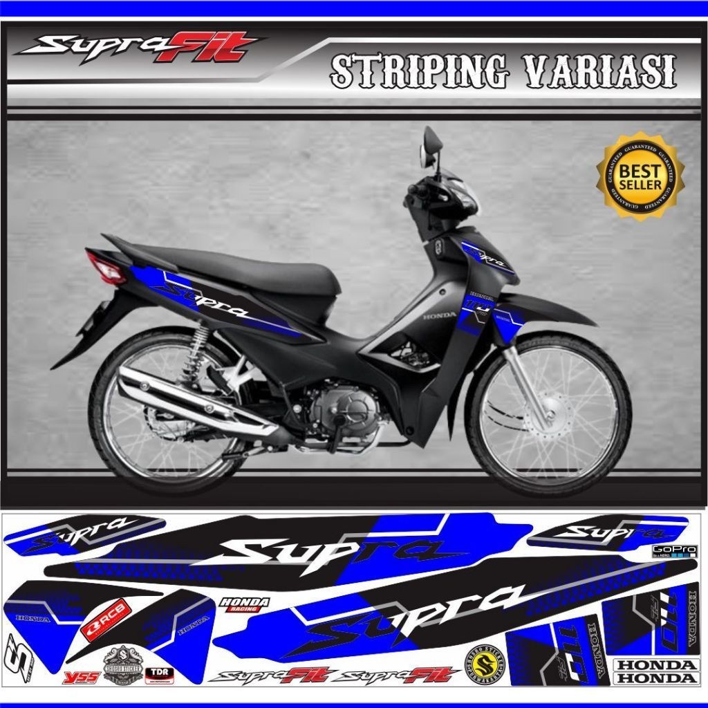 Jual SETRIPING/ Striping supra fit new Stiker Variasi Motor Supra Fit ...