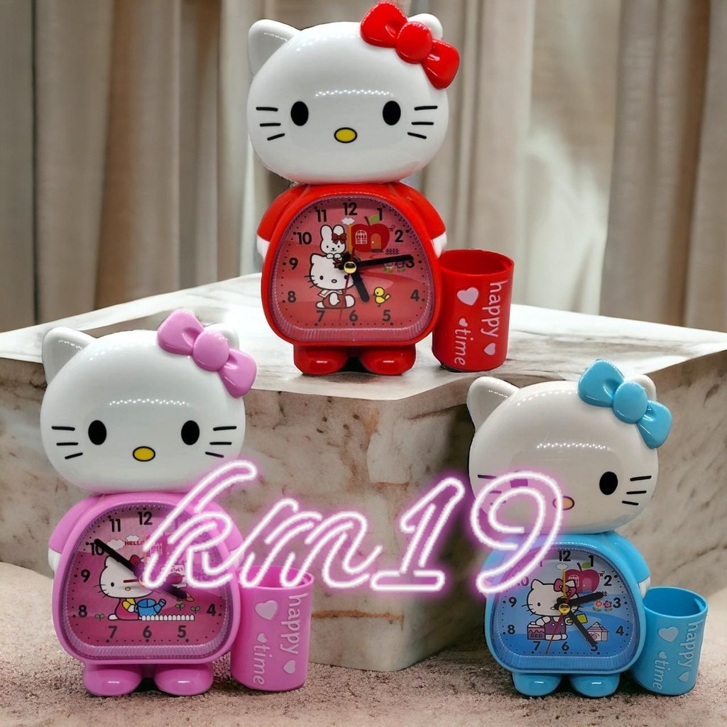 Jual Sanrio Hello Kitty Jam Alarm Jam Alarm Super Lucu Mini Samping ...
