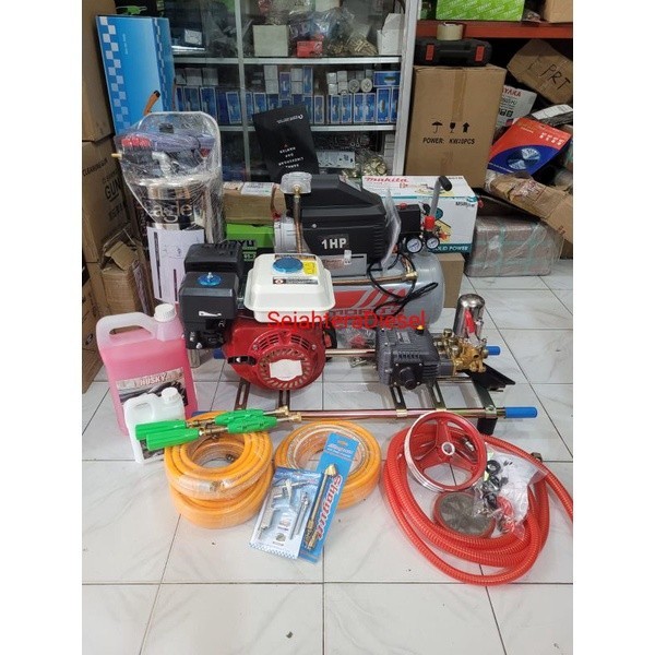 Jual Paket Komplit Usaha Steam Cuci Listrik Motor Mobil Salju Kompresor 1HP Shampoo Semir ...