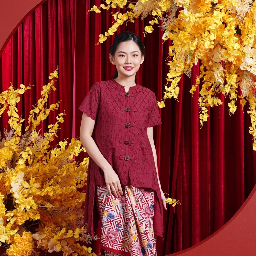 Jual NONA RARA - Bella Basic CNY T2710, Baju kerja blouse batik wanita ...