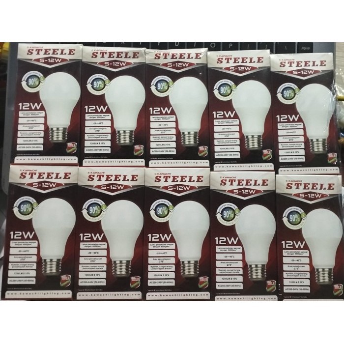Jual Steele 12W Bohlam Lampu LED Kawachi Cahaya Kuning | Shopee Indonesia