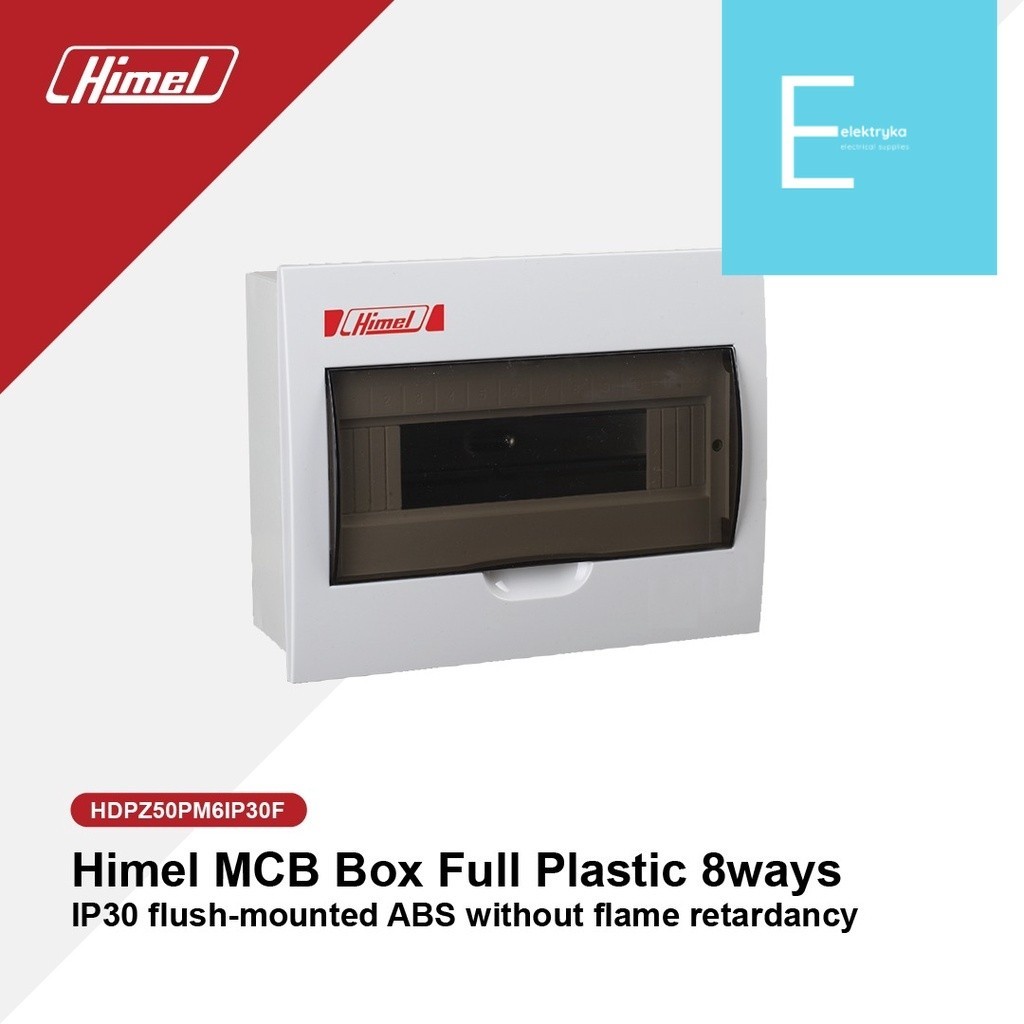 Jual Himel MCB Box 8 ways IP30 flush-mounted ABS without flame ...