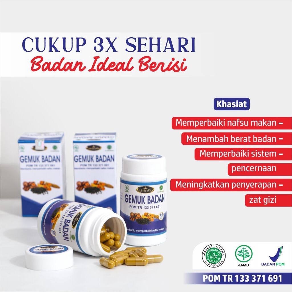 Jual Binasyifa Obat Gemuk / Penggemuk Badan / Penambah Berat Badan 100 ...