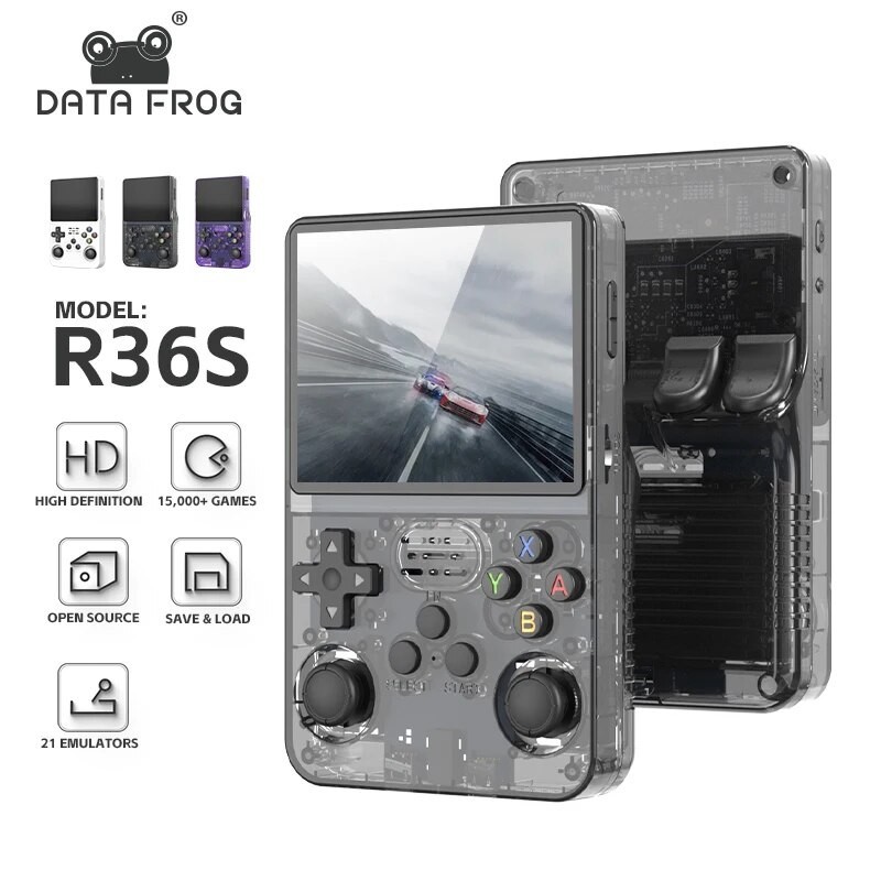 Jual Data Frog R36S Retro Handheld Video Game Console Linux System 3.5 ...