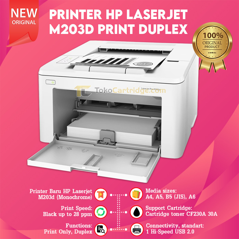 Jual Printer HP Laserjet Pro M203d Auto Duplex Garansi HP Indonesia ...