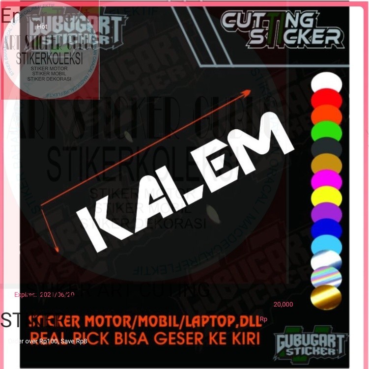 Jual Sticker KALEM Cutting | Shopee Indonesia