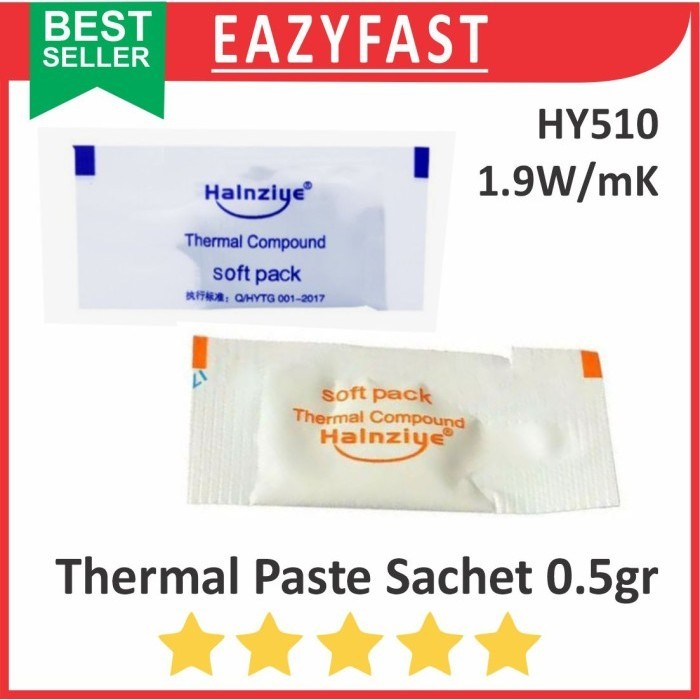 Jual Thermal Paste Sachet 0.5gr HY510 Pasta Heatsink IC CPU Transistor ...