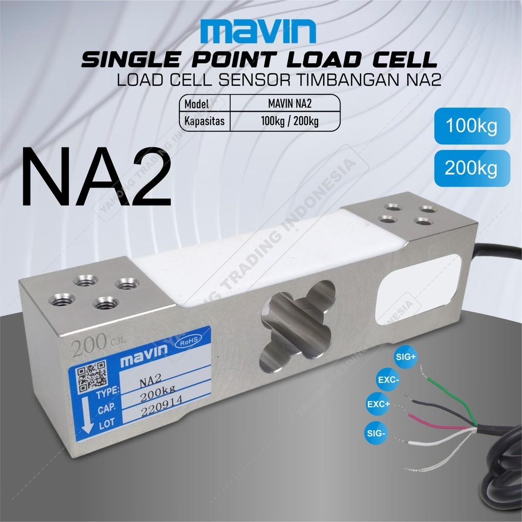 Jual Load Cell Loadcell NA2 100kg 200kg Sensor Berat Timbangan Digital ...