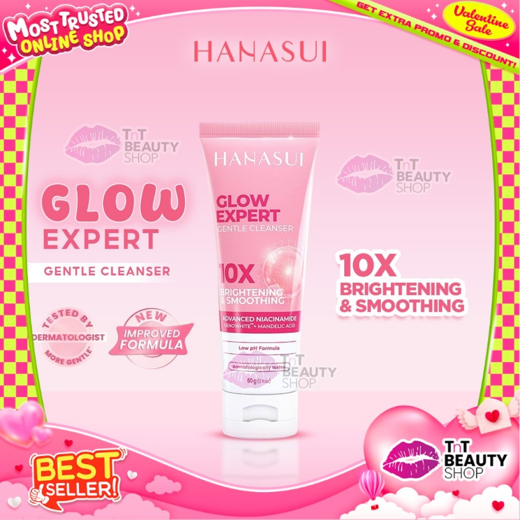Jual HANASUI Flawless Glow Expert 10 Gentle Cleanser 60ml | TnT Beauty ...