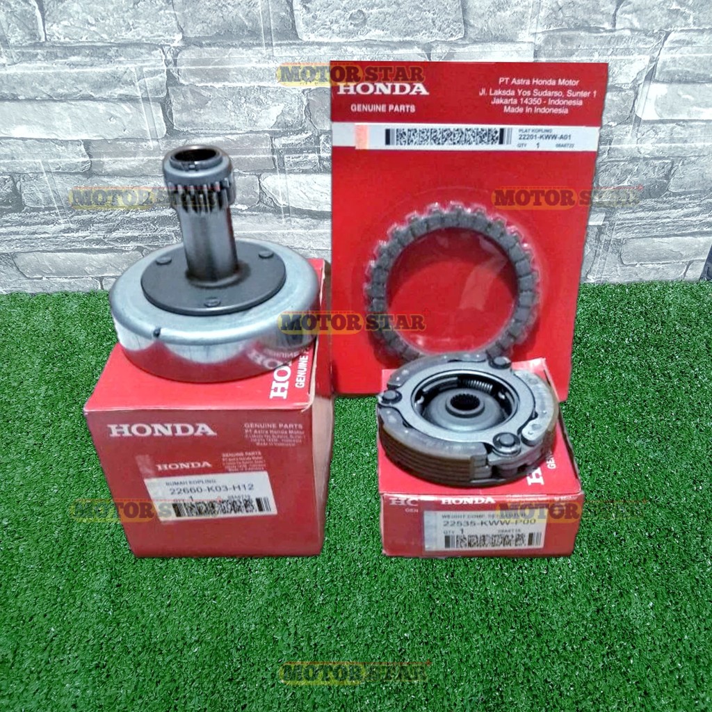 Jual Paket Lonceng+Kampas Ganda Assy+Plat Kopling Revo 110 Fi Revo Fit injeksi Fi Revo X PGM-FI ...