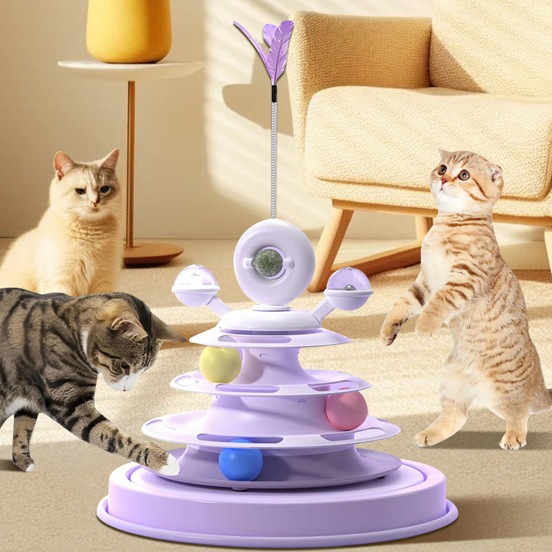 Jual Menara Mainan Kucing Peliharaan Meja Putar Kucing Set Mainan ...