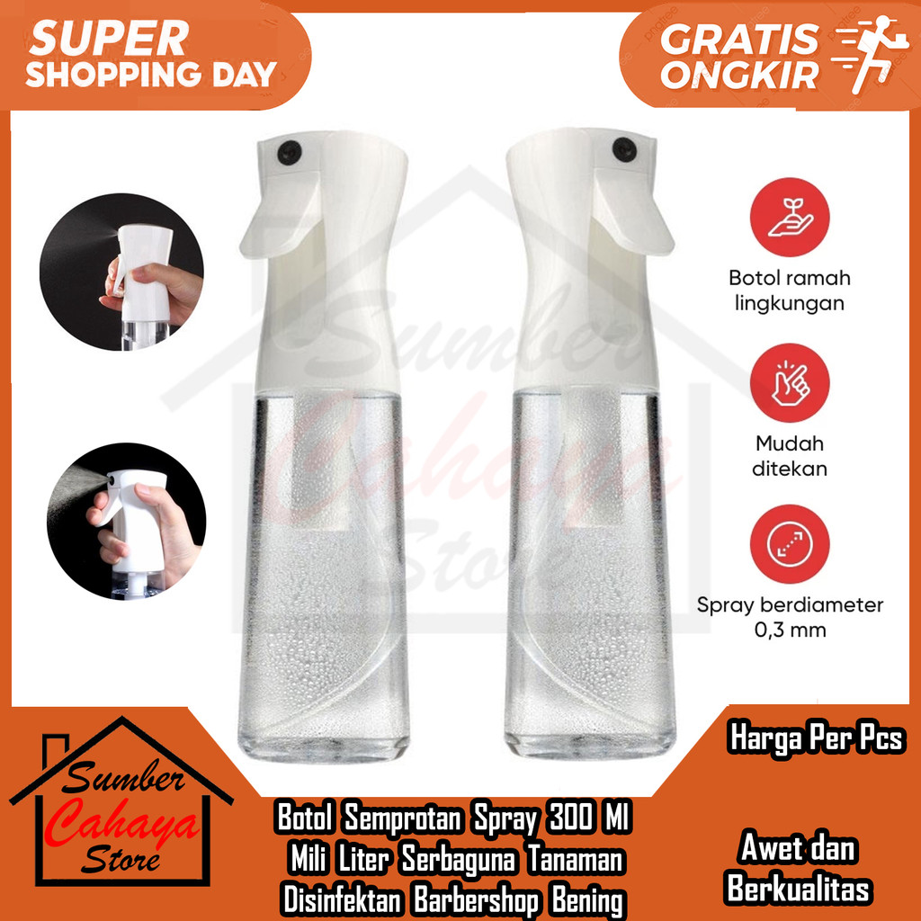 Jual Botol Spray Semprot Semprotan Ukuran Kapasitas 300 Ml Mili Liter ...
