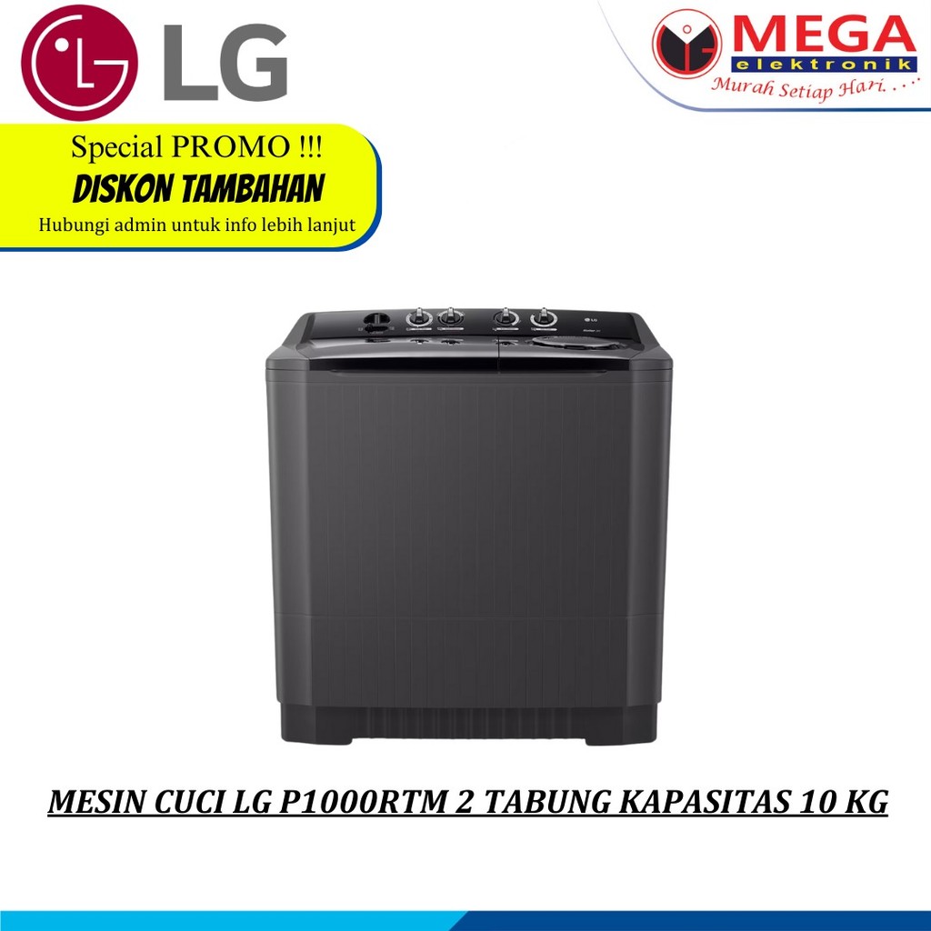Jual MESIN CUCI LG P1000RTM 2 TABUNG KAPASITAS 10 KG | Shopee Indonesia