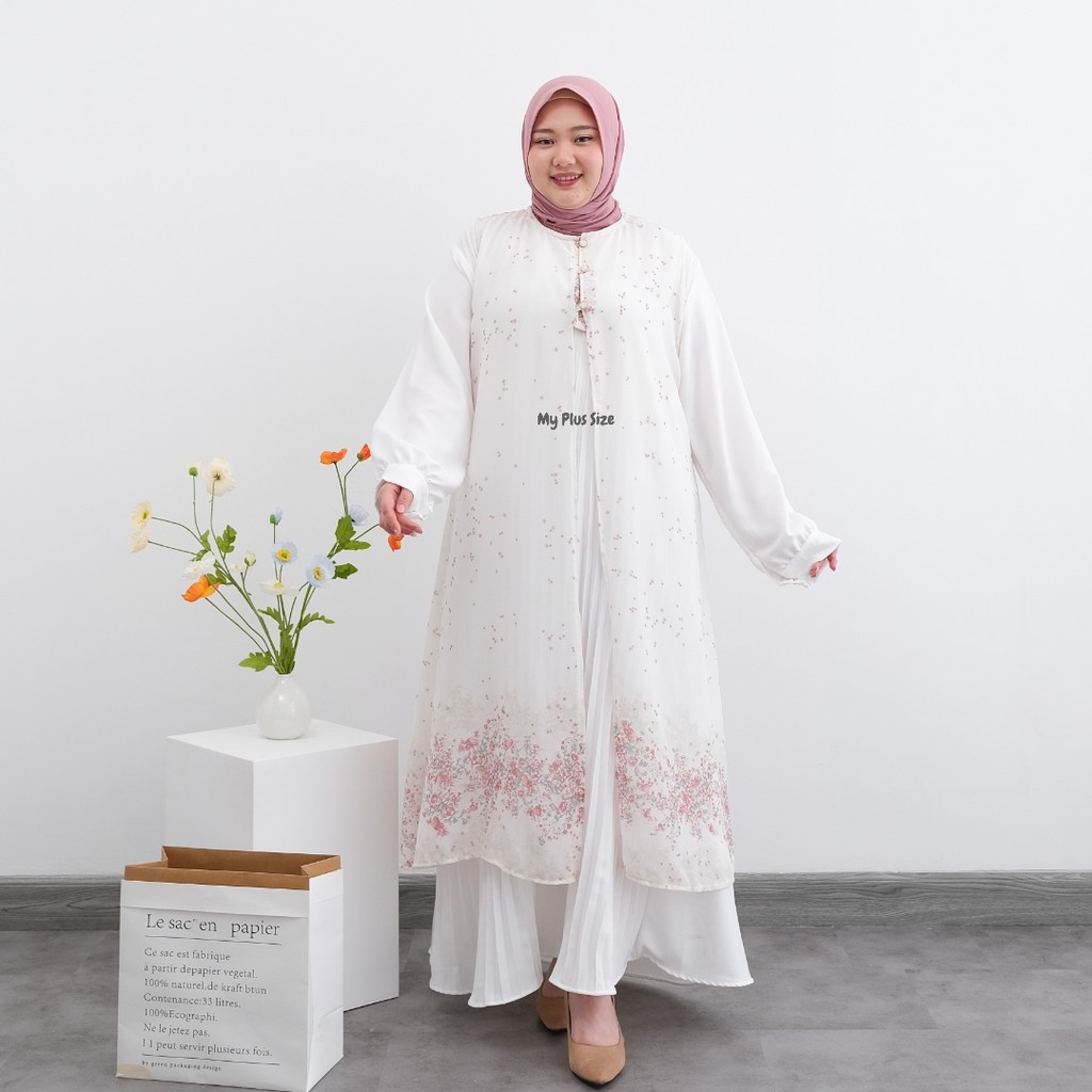 Jual Gamis Ceruty Jumbo Wanita / Gamis Outer Jumbo 3922 & 3792, 3XL ...