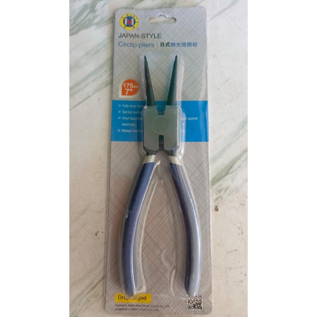 Jual Tang Snap Ring Circlip Pliers 7 Spi Lurus Buka External C-Mart ...