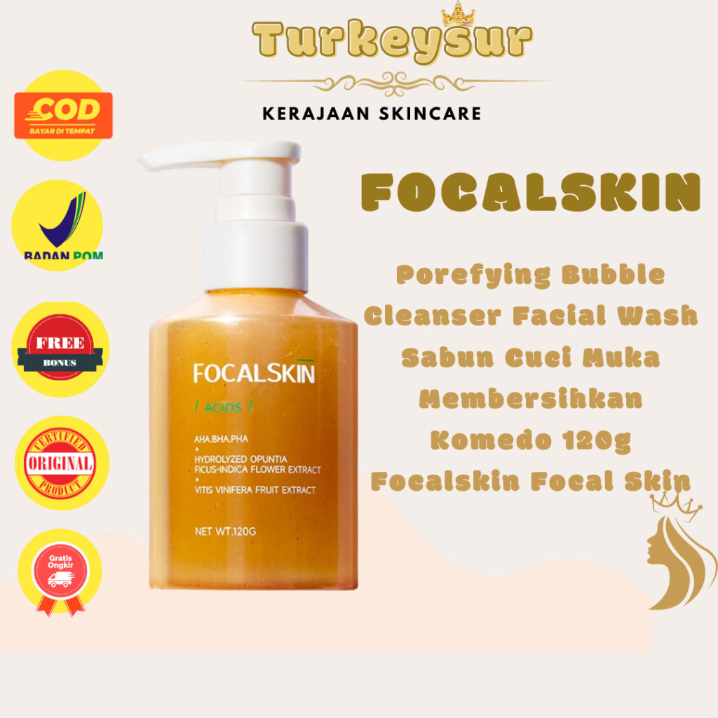 Jual FOCALSKIN Porefying Bubble Cleanser Facial Wash Sabun Cuci Muka ...