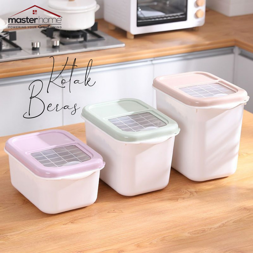 Jual Masterhome Tempat Beras Dengan Roda Bisa Didorong | Kotak ...