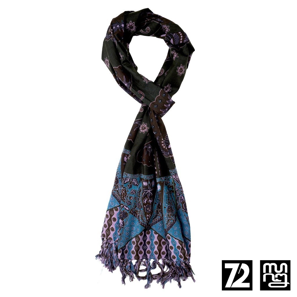Jual SYAL BATIK SCARFT Premium Motif Kupu Warna Abu Hijau 723807 Cap 72 ...