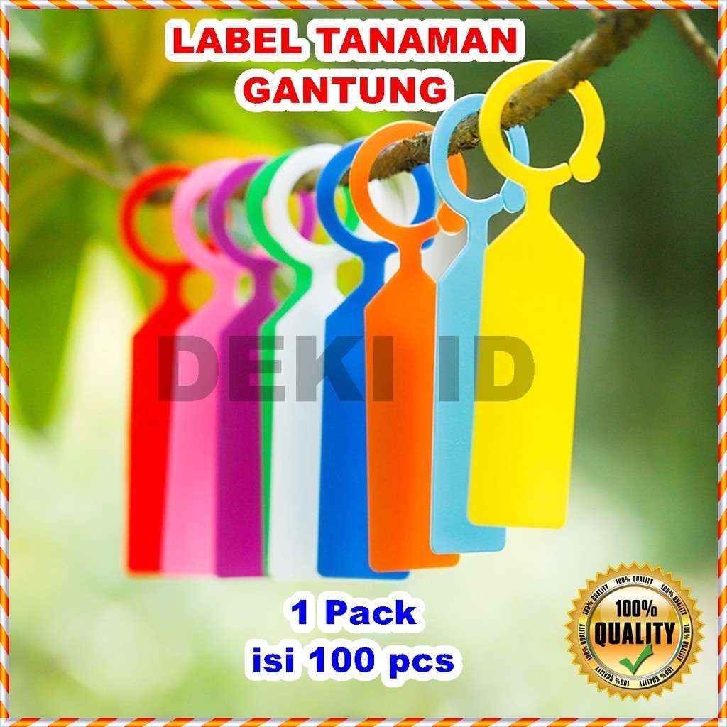 Jual Label Tanaman Gantung 1 Pack isi 100 pcs Penanda Nama Anti Air Name Tag Plant Marker ...