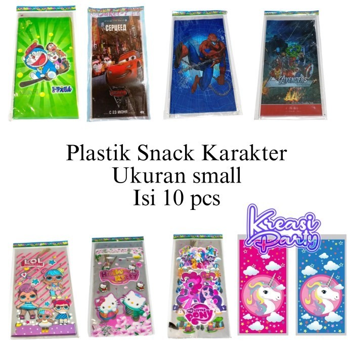 Jual Plastik Snack Karakter Small / Plastik Snack Lucu/ Plastik ...