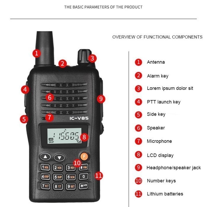 Jual Ht walkie talkie Icom V85 Radio Komunikasi ICOM V 85 Icom IC-V85 ...