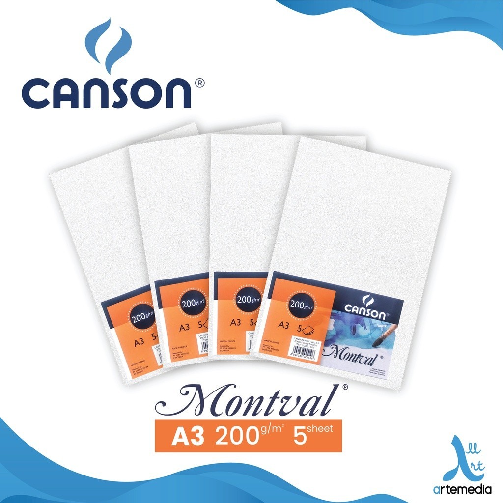 Jual Canson Montval A3 Watercolor Paper Sheet Set Kertas Cat Air ...