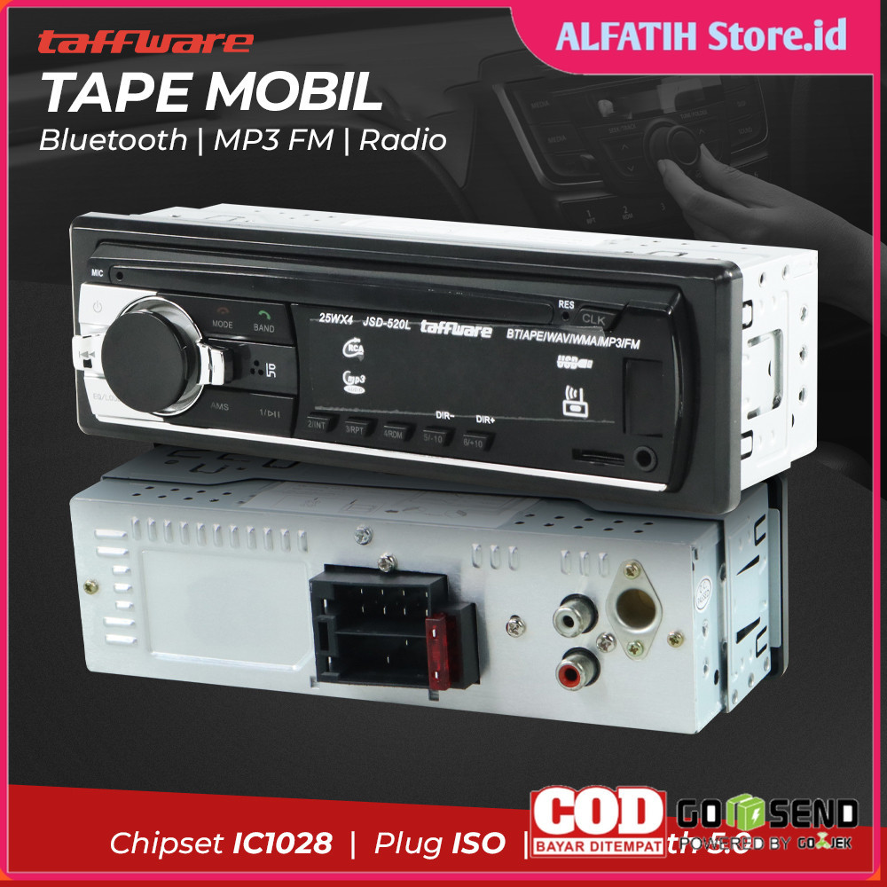 Jual Taffware Tape Mobil Audio Multifungsi Bluetooth MP3 FM Radio - JSD-520L - Black - TFRS06BK ...