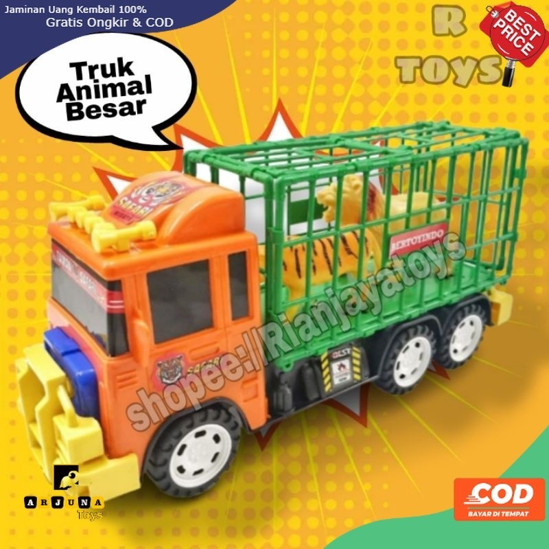 Jual UKURAN BESAR!!! Mainan Anak Mobil Mobilan Truk Truck Angkut Hewan ...