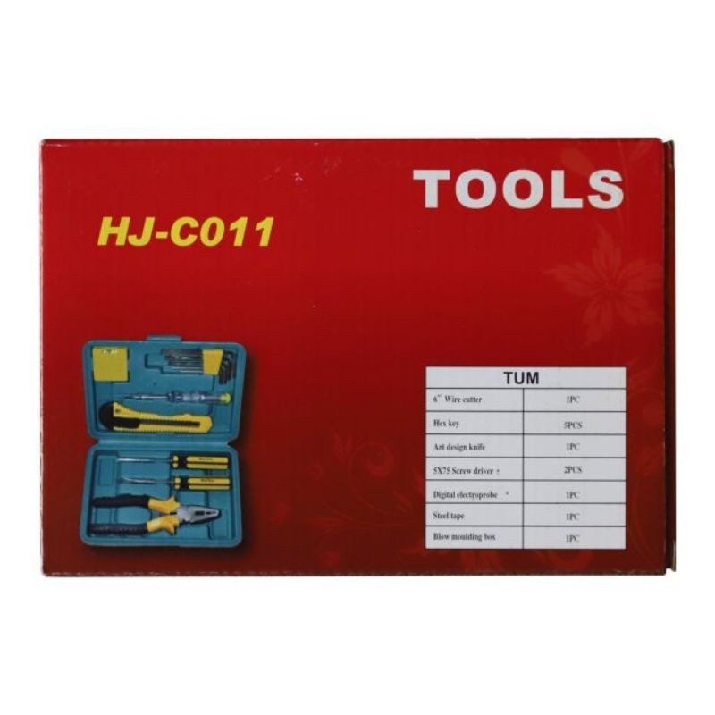 Jual Repairing Tools Box Tool Kit 7 in 1 Obeng Tang Meteran Kunci L ...