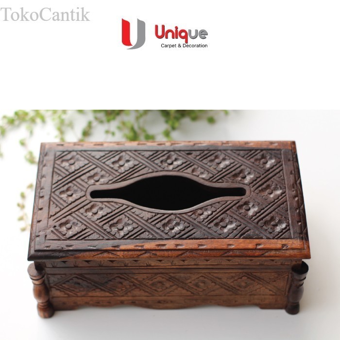 Jual Tissue Box Kotak Kayu Jati Ukir / Tempat Tissue Kayu Jepara Murah ...