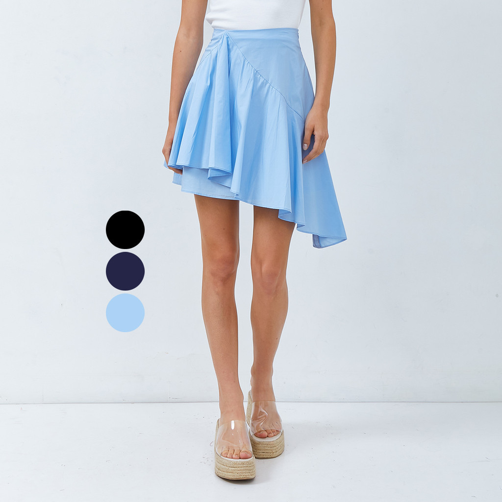 Jual ODIVA Rok Flare Asimetris - 3 Warna | Shopee Indonesia