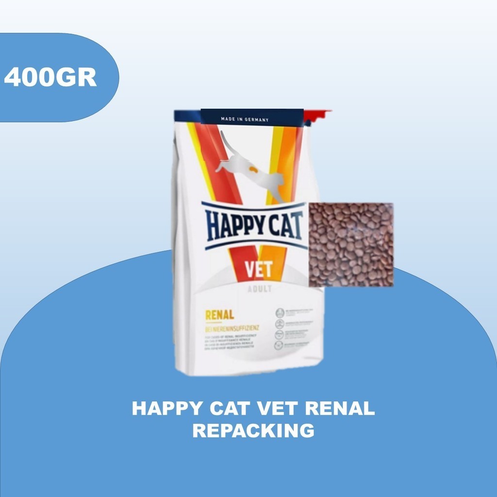 Jual Happy Cat Vet Renal Adult Cat Repack 400gr | Shopee Indonesia