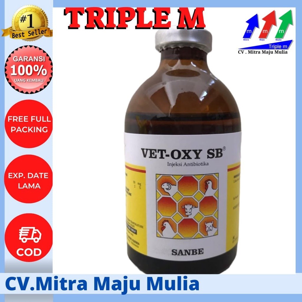 Jual VET OXY SB Vol 50 ml TRIPLE M - Antibiotik Hewan Sanbe | Shopee ...