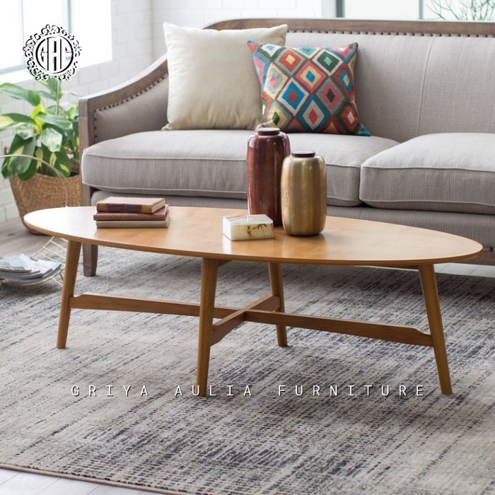 Jual Meja sofa oval modern meja coffe terbaik | Shopee Indonesia