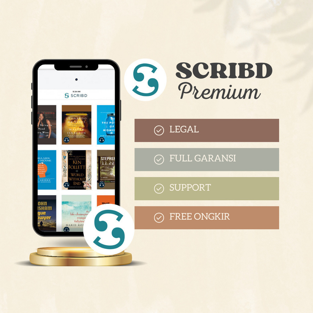 Jual Scribd Premium 1 Tahun Full Garansi (Proses Tercepat Buka 24 Jam) | Shopee Indonesia