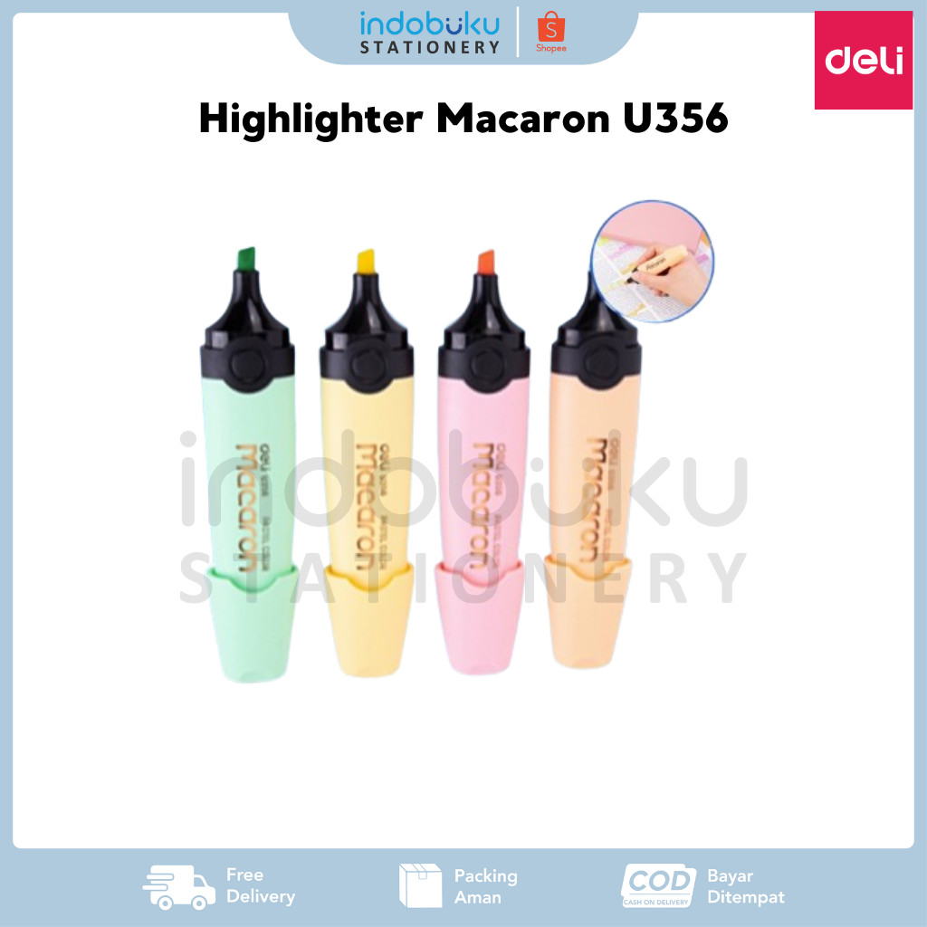 Jual Highlighter Macaron Deli Pastel Color U356 | Shopee Indonesia