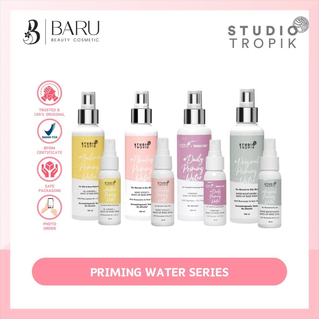 Jual STUDIO TROPIK Balance Priming Water Face Primer Original BPOM | Shopee Indonesia