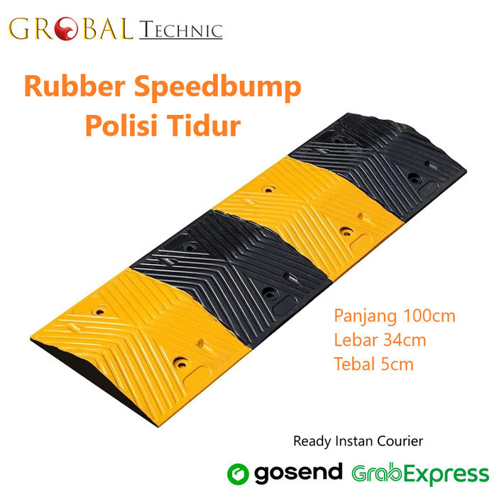 Jual Rubber Speed Bump / Polisi Tidur Karet 1Meter 5CM Hitam Kuning ...