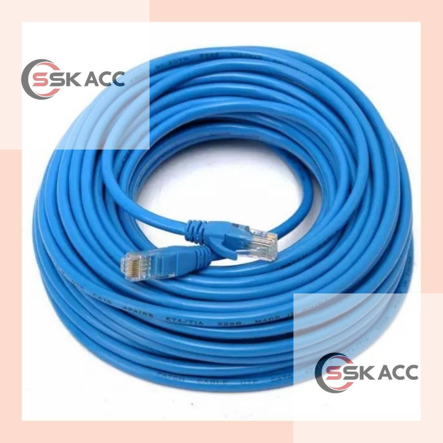 Jual Kabel Lan Cat6 30m Cable Jaringan Internet 30 meter Cat 6 Pabrikan ...