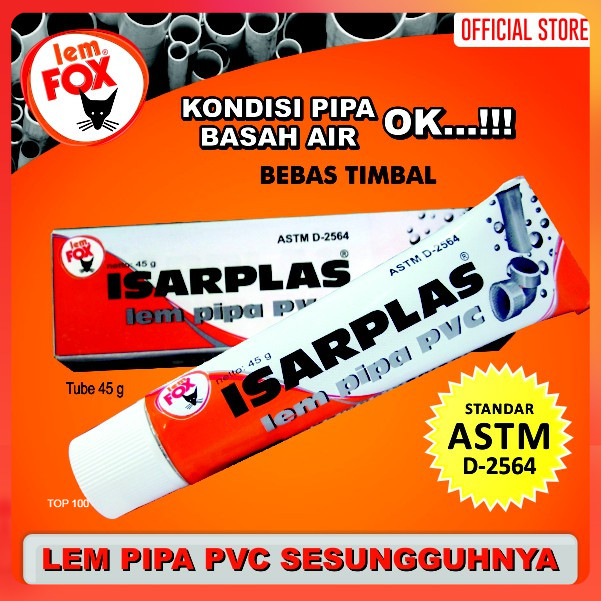 Jual RHEMA ABADI Lem Fox Isarplas Tube 40 Gram / Lem Pipa Original | Shopee Indonesia