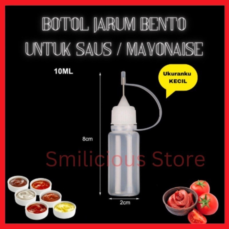 Jual Botol Jarum MINI 10 ml Untuk Tempat Saus Mayonaise Kecap Selai ...