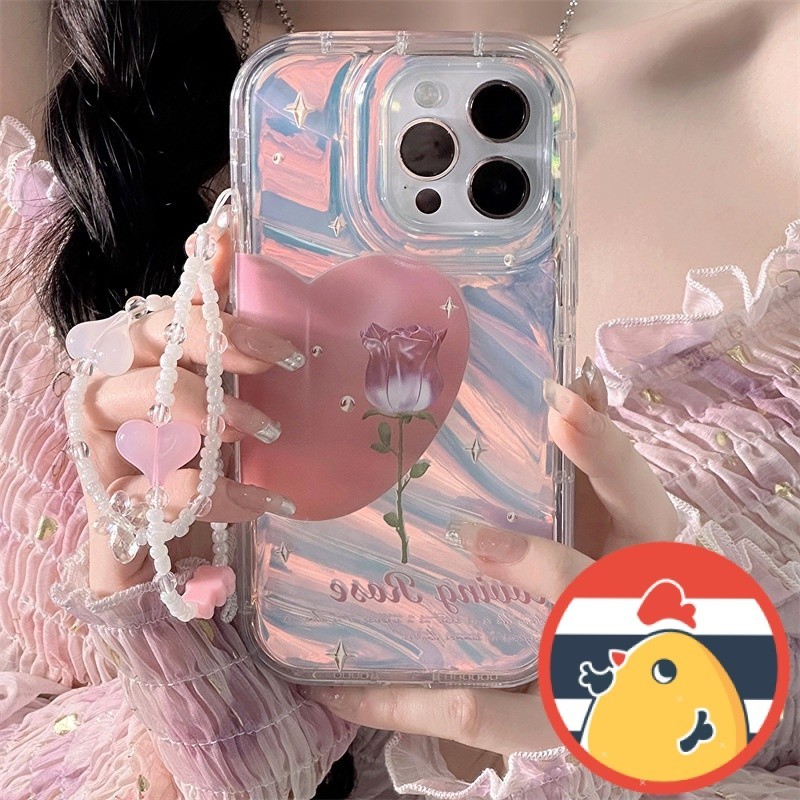 Jual mawar dan hati silcone phone dazzle wave case shiny hologram ...