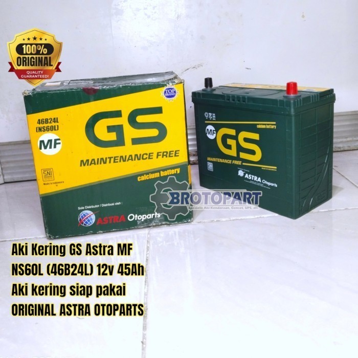 Jual Aki Kering Mobil Suzuki Ertiga, Baleno, Aerio GS Astra NS60L MF 45Ah | Shopee Indonesia