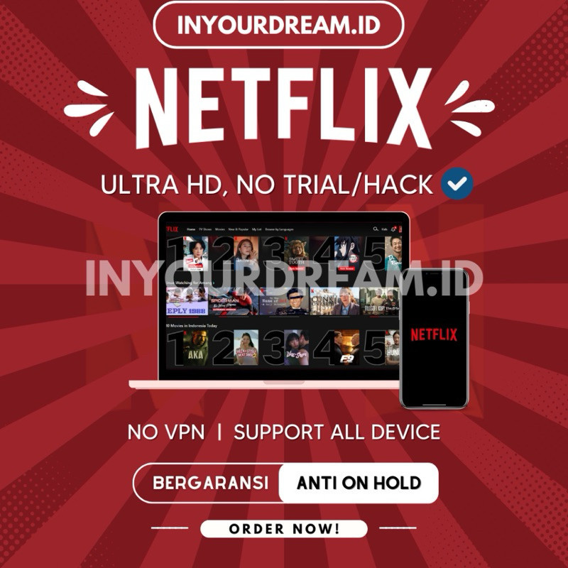 Jual NETFLIXX PREMIUM UHD 4K PRIVATE RESMI BERGARANSI TANPA GANGGUAN (ANTI LIMIT) ORI BEST ...