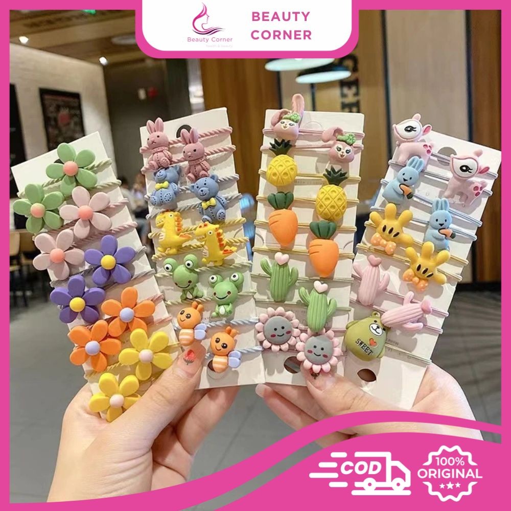 Jual BC Ikat Rambut Elastis Karakter Anak Isi 10pcs | Shopee Indonesia