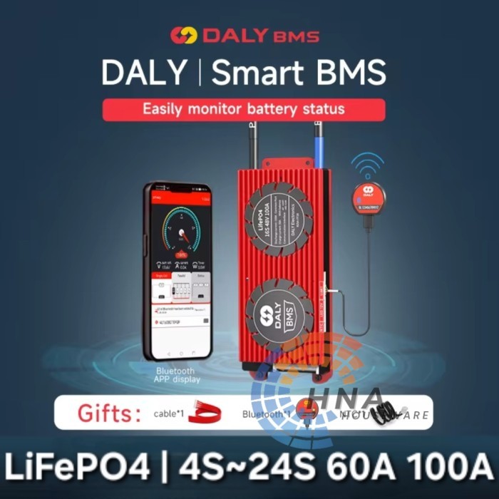 Jual Smart BMS Daly Lifepo4 4S 8S 15S 16S 20S 24S 60A 100A Baterai Lifepo4 | Shopee Indonesia