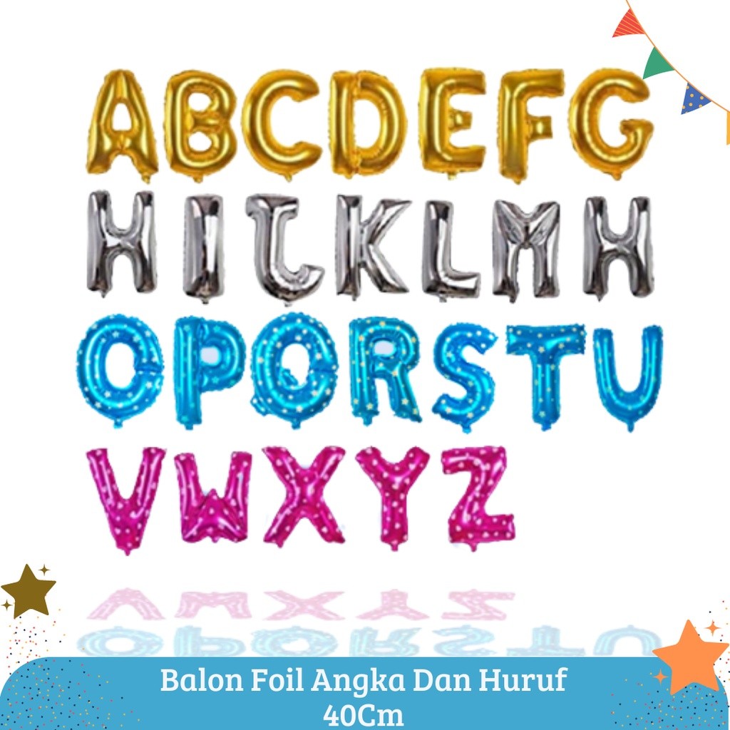 Jual Balon Foil 40 cm, Huruf Dan Angka Dekorasi Ulang Tahun | Shopee ...