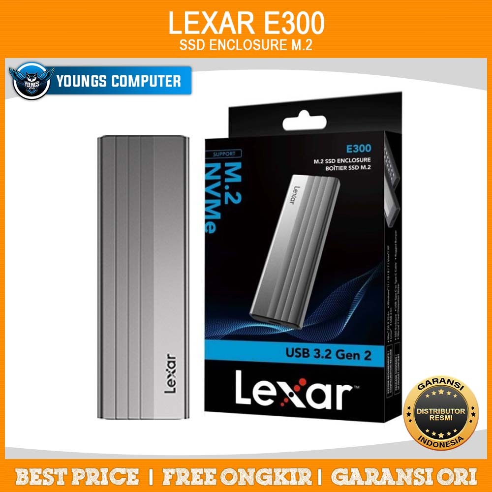 Jual LEXAR E300 SSD ENCLOSURE M.2 NVMe PCIe External Case USB-C ...