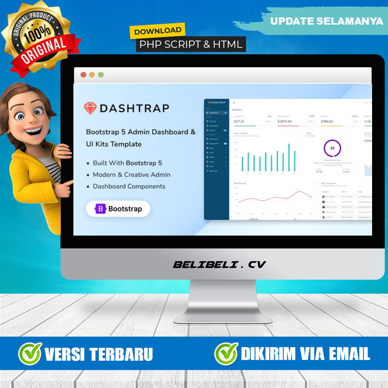 Jual Bootstrap 5 Dashtrap - Admin Dashboard & UI Kits | Shopee Indonesia